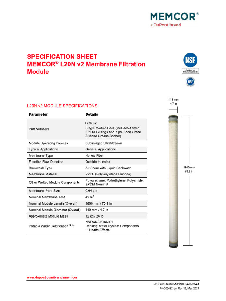 Memcor-UF-L20N v2-Module-PDS-45-D03422-en | PDF
