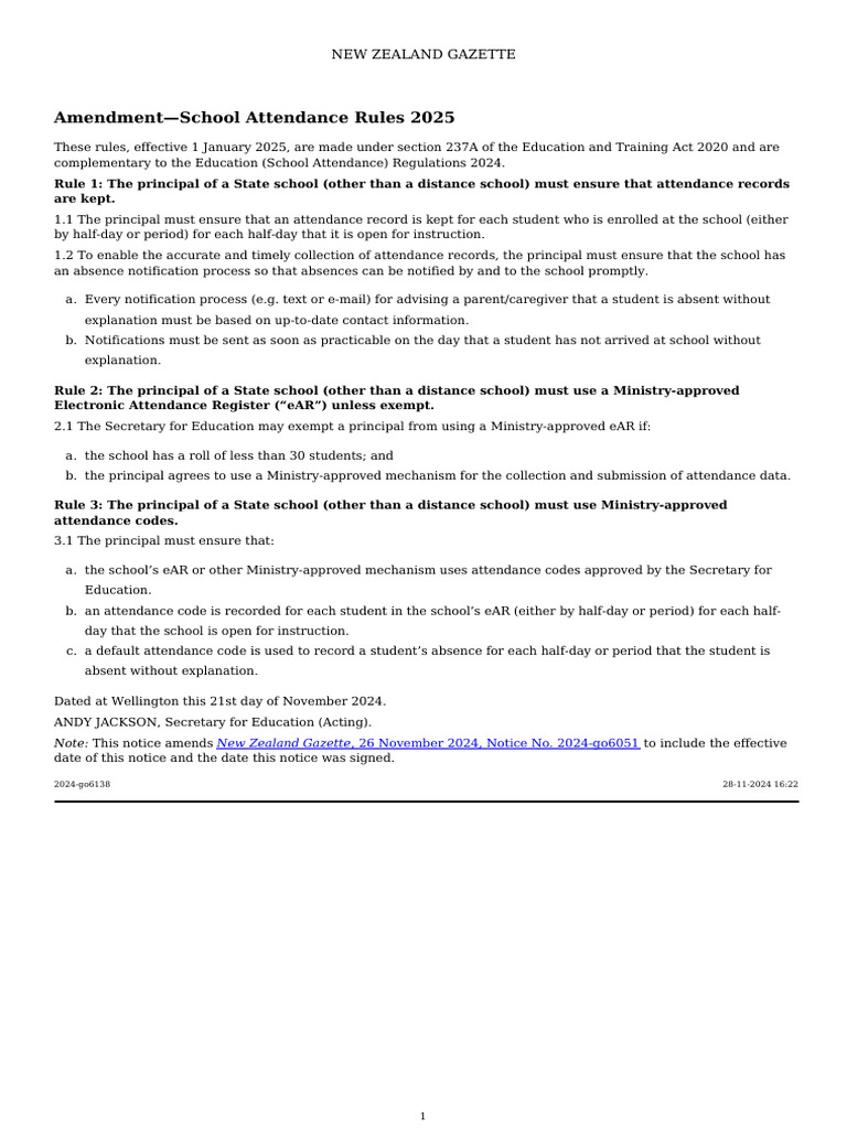 School Attendance Rules 2025 | PDF | Justice | Crime & Violence