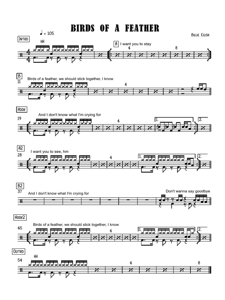 Birds of A Feather-Billie Eilish - Full Score | PDF