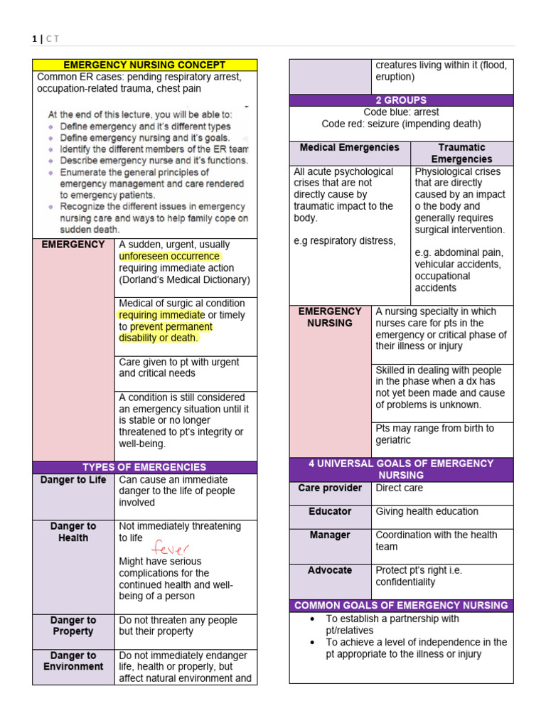 Emergency Nursing: Key Concepts & Practices | PDF | Emergency ...