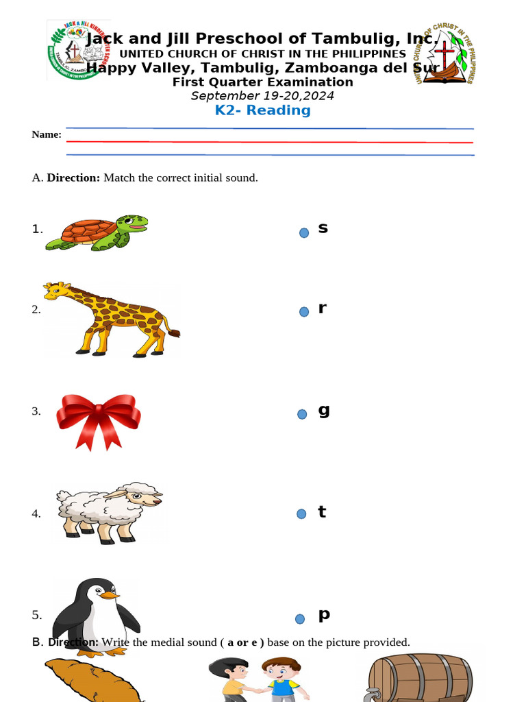 Reading 1st Quarter Exam k2 | PDF
