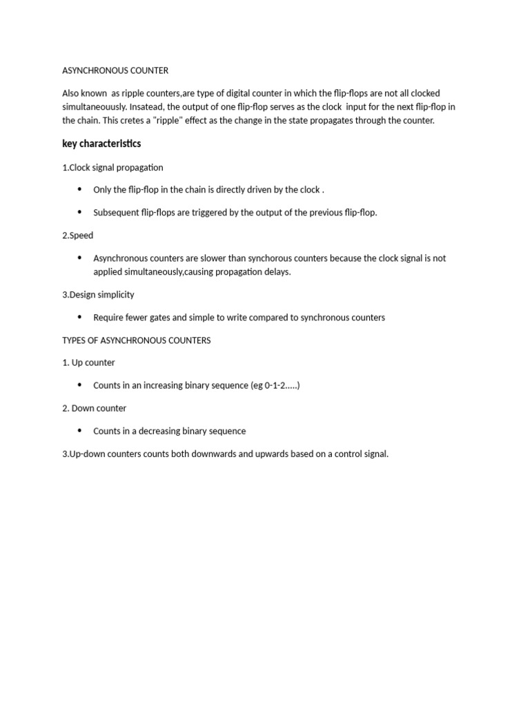 ASYNCHRONOUS COUNTERS by GLORIA NAFISA | PDF