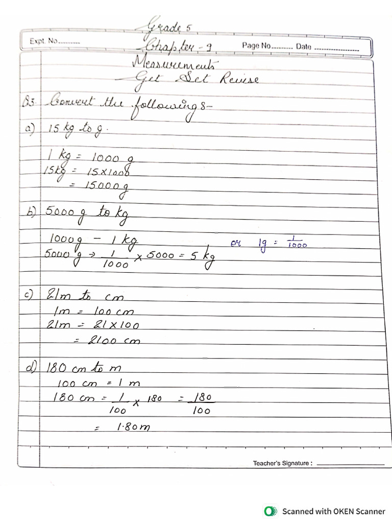 Grade 5, CH 9 (Measurement) | PDF