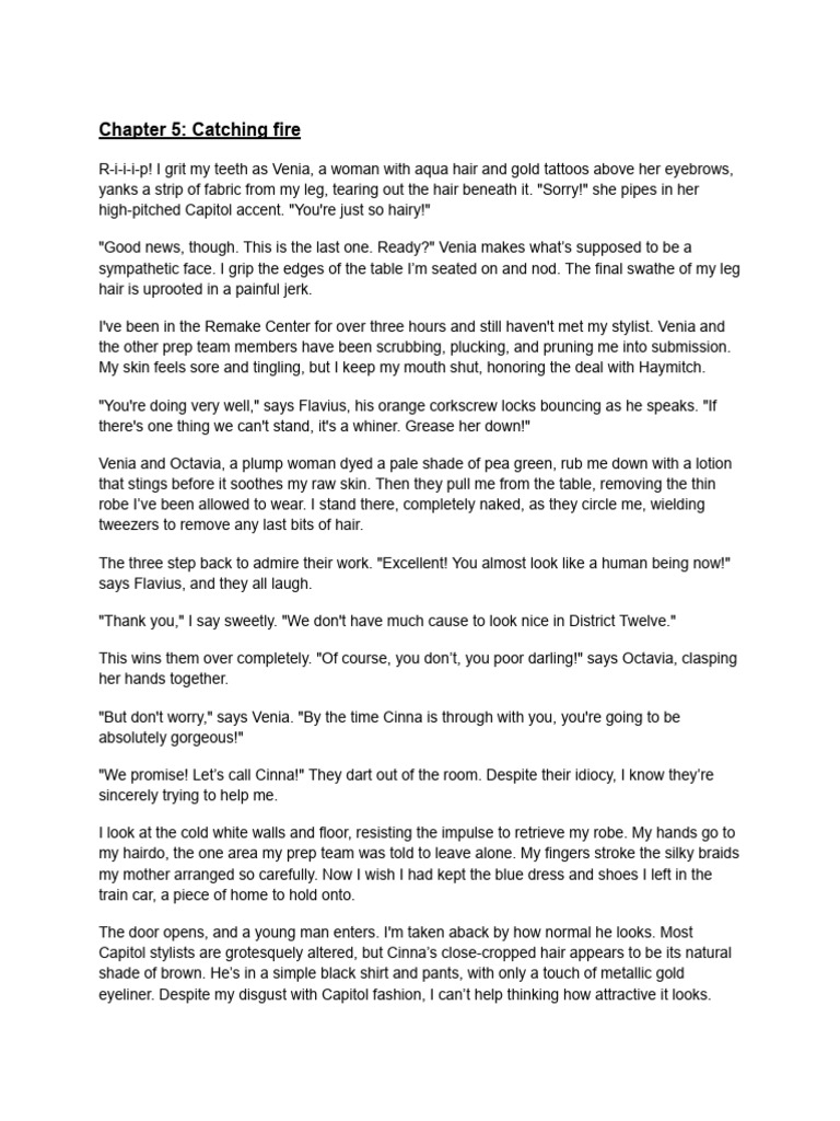 The Hunger Games Chapter 5 Adapted | PDF