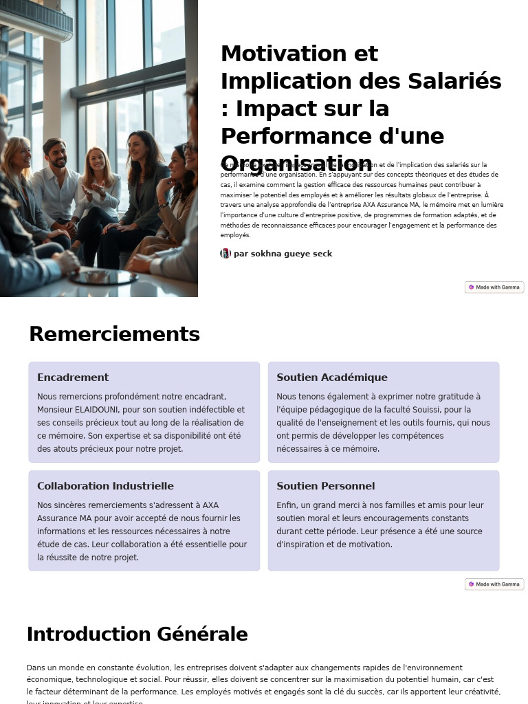 Motivation et Implication des Salariés | PDF | Motivation | Motivant