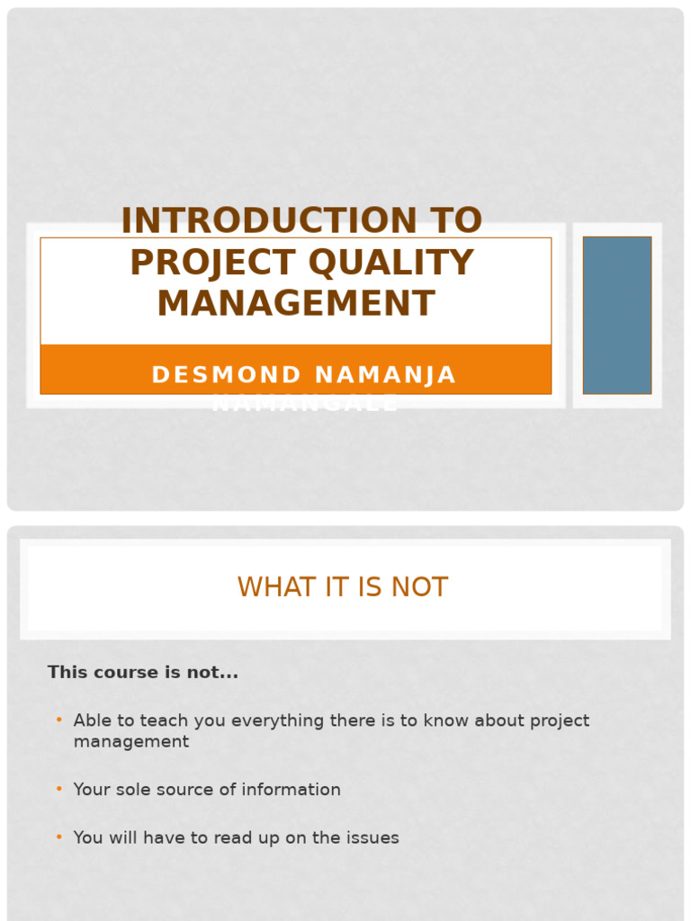 Introduction to Quality Project Management 2019)_093409 | PDF | Project Management | Business