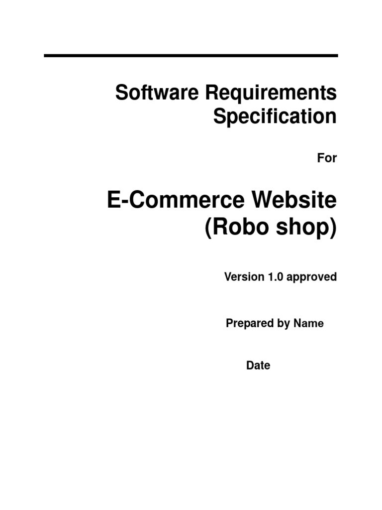 Software_Requirements_Specification_For robo shop | PDF | Databases | Computing