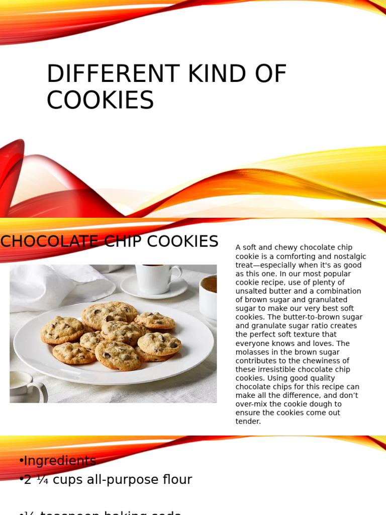 Different Kind of Cookies G9 | PDF | Cakes | Foods
