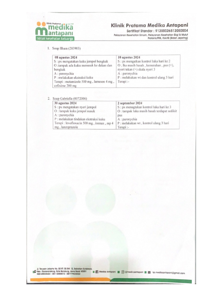 SOAP , FORMULIR SURVEILANS (1) | PDF