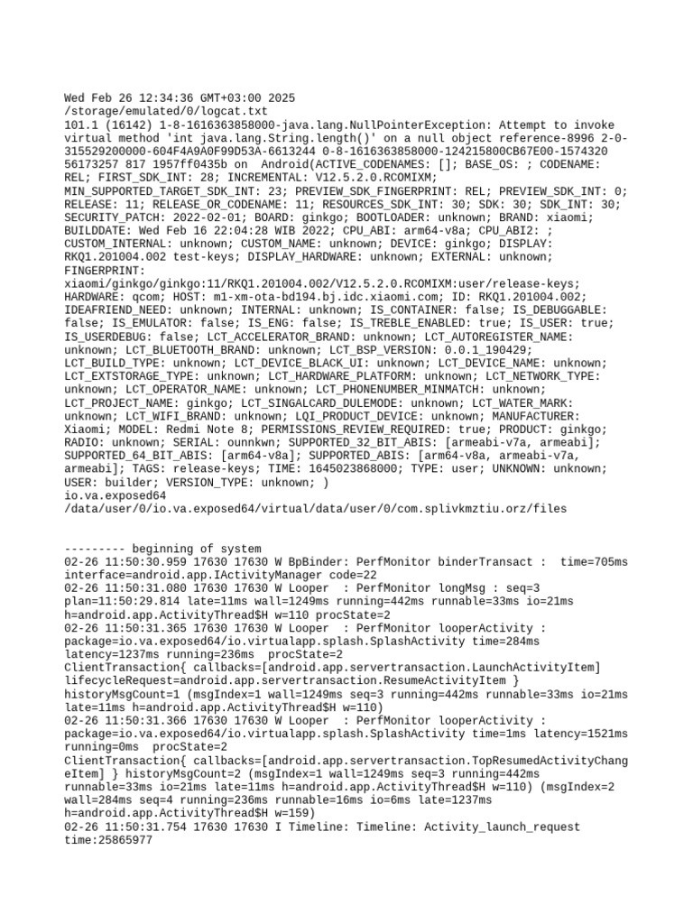 logcat | PDF | Software Engineering | Operating System Families