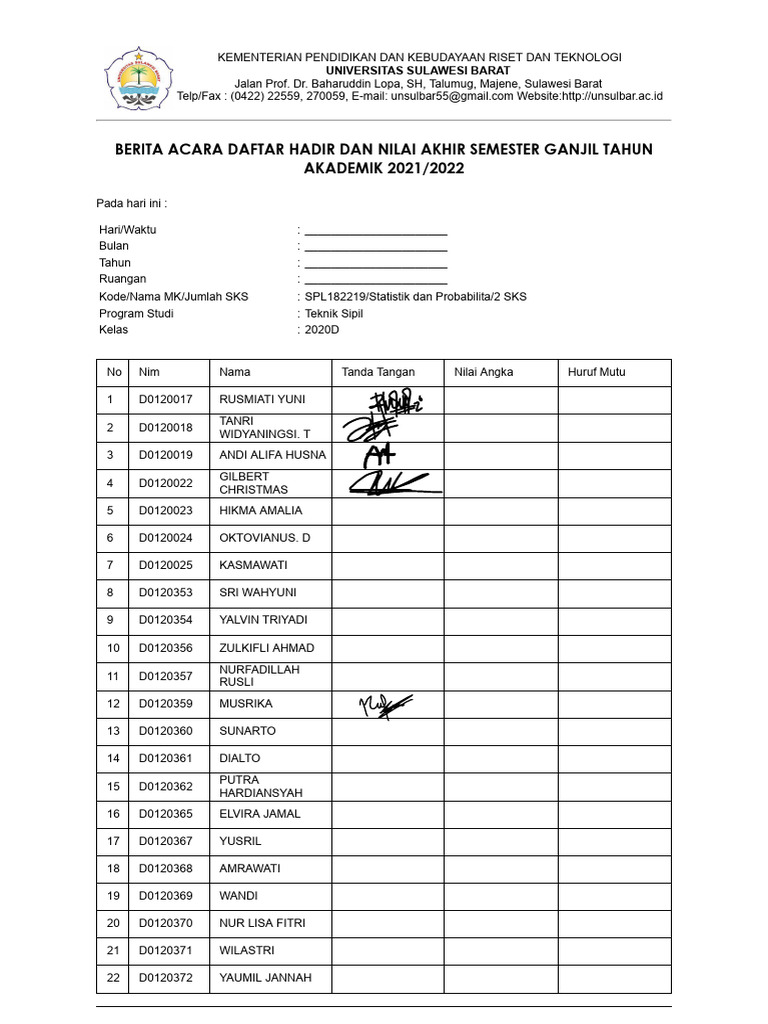 Final Statistik & Prob. 20D | PDF