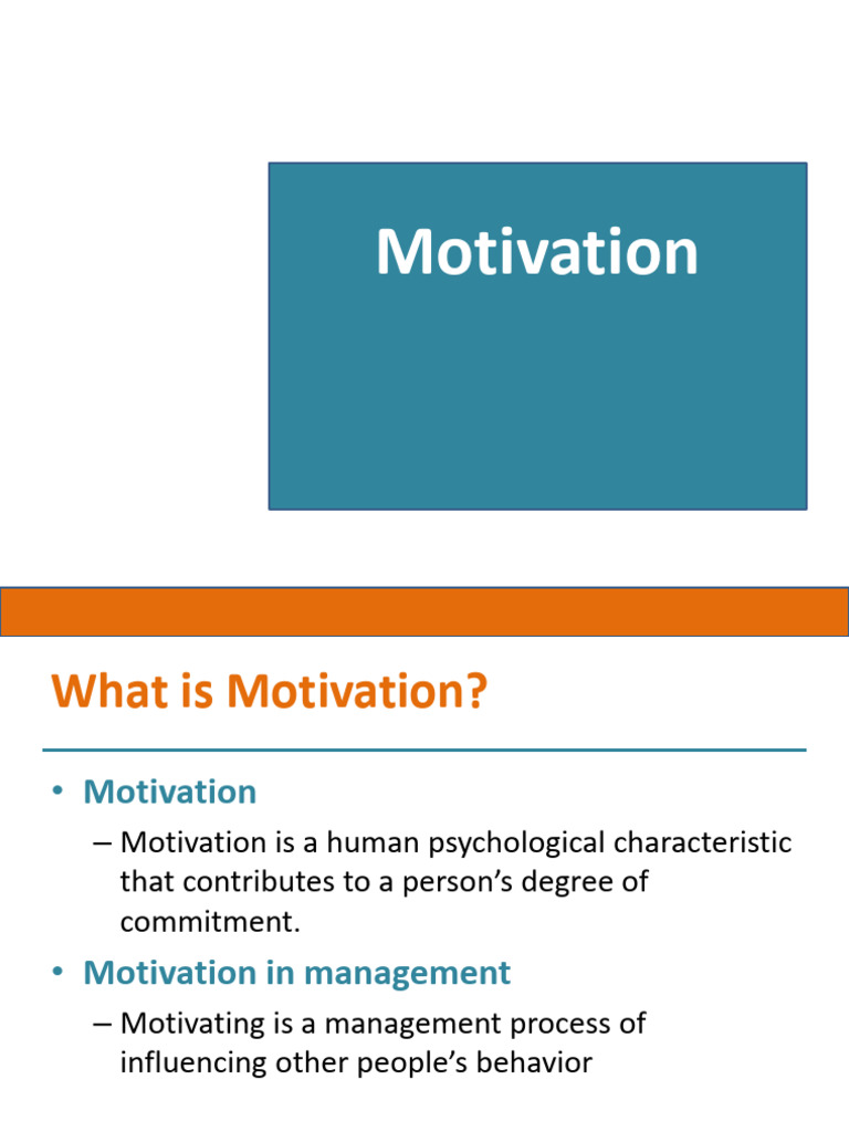 Understanding Motivation in Management | PDF | Reinforcement | Motivational