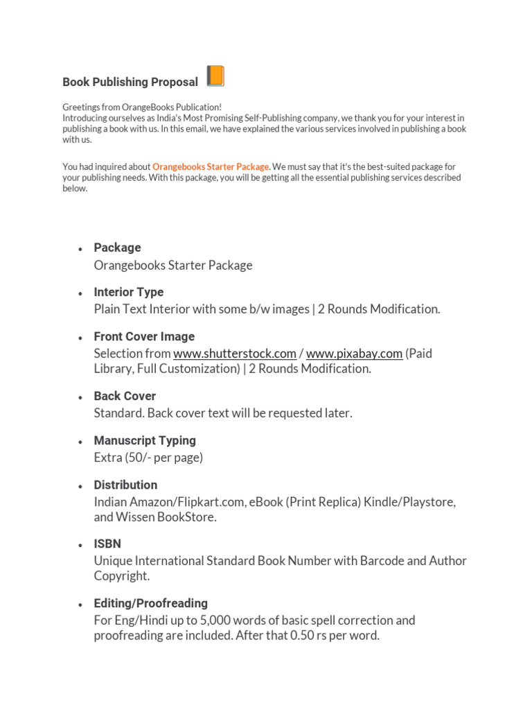 Publishing Proposal Starter 7990 | PDF | Payments | Books
