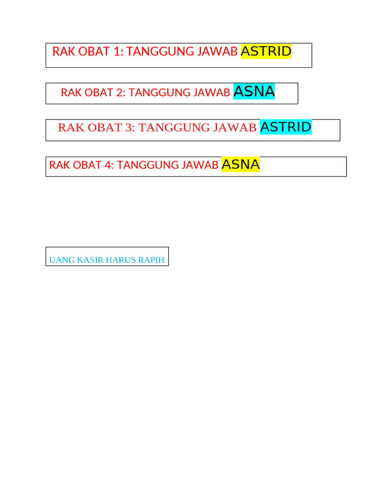 Rak Obat 1 | PDF