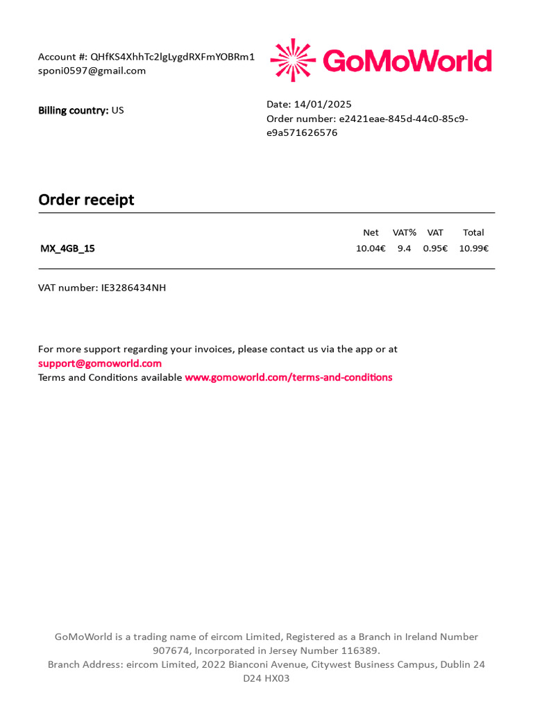 Invoice_Mexico_20250114 | PDF