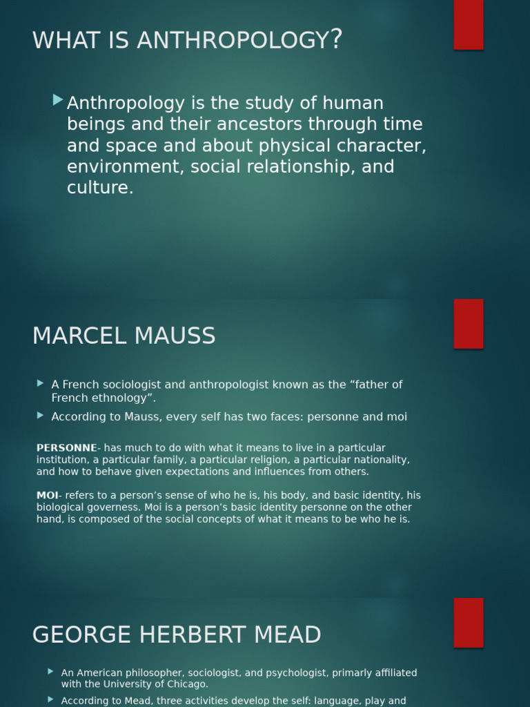 Understanding Anthropology and Self Development | PDF | Cognition | Thought