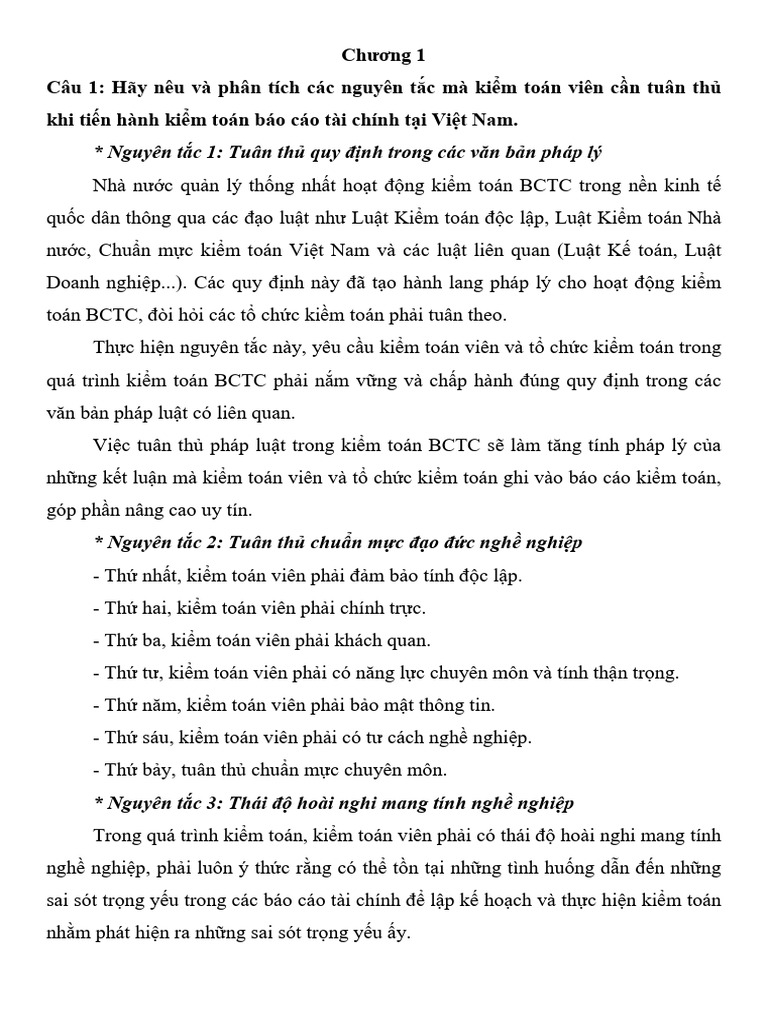 Đề cương BCTC | PDF