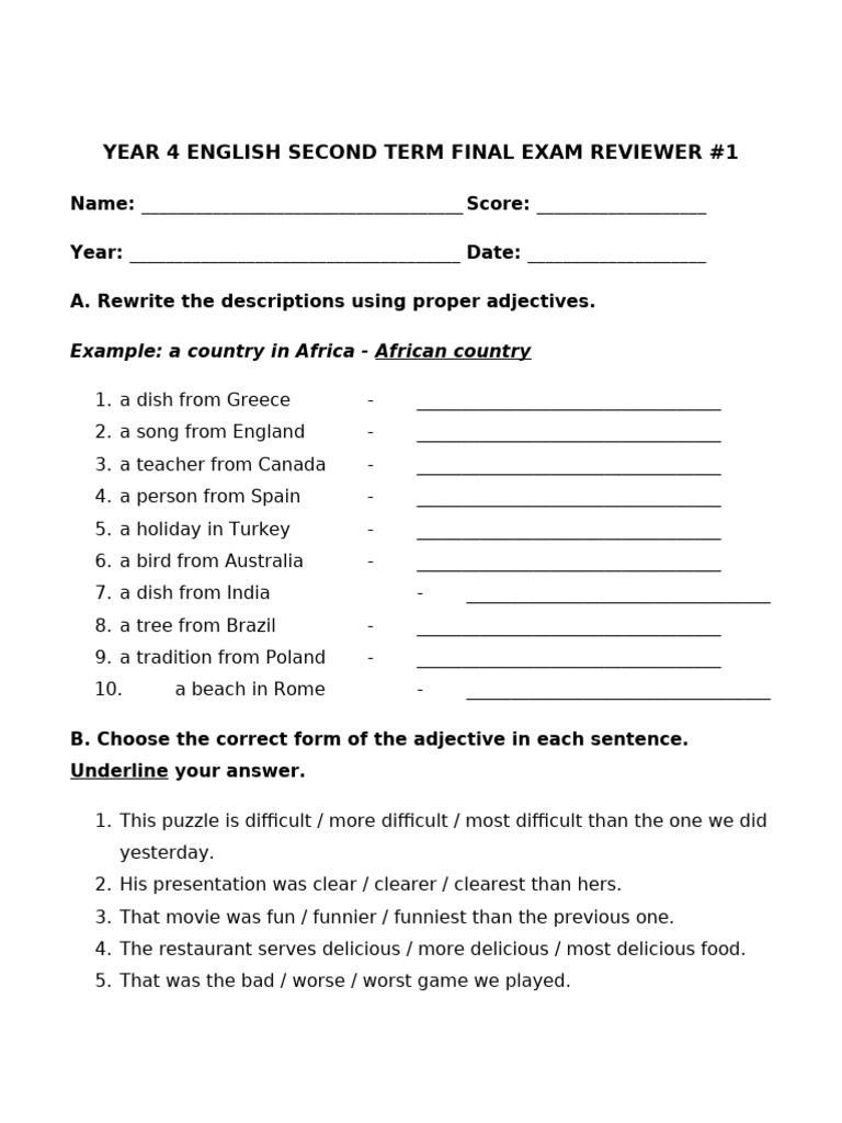 2ND Term Final Exam Reviewer #1 | PDF