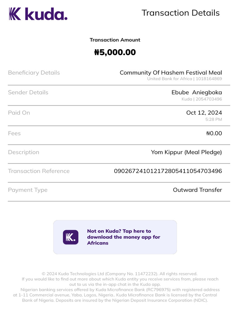 TransferReceipt 2 | PDF