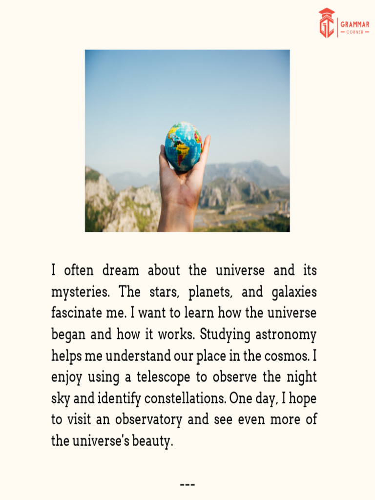 Reading For Dream About Universe | PDF
