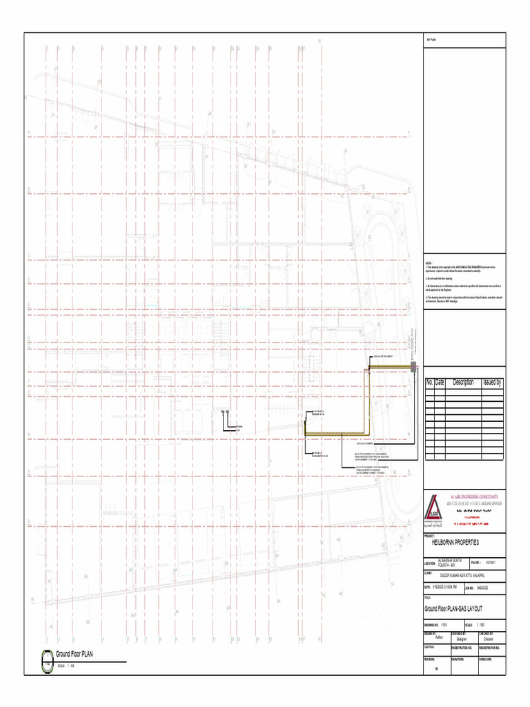 1100-Ground Floor PLAN-GAS LAYOUT | PDF | Hydraulics | Chemical Engineering