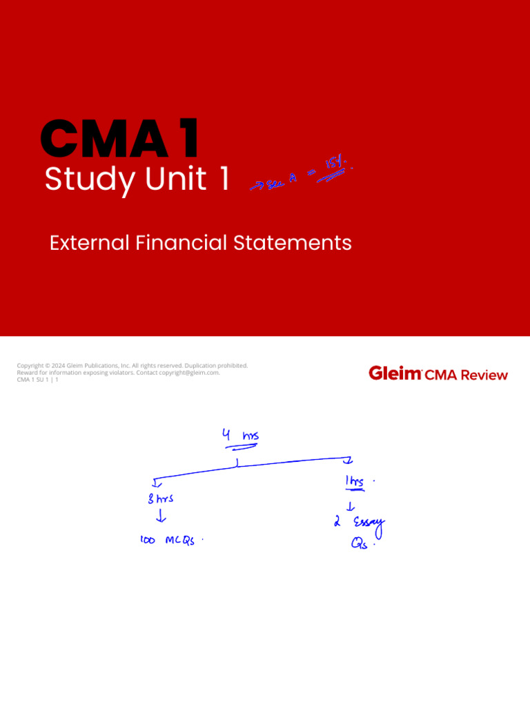 CMA Part 1: Financial Statements Overview | PDF | Balance Sheet ...