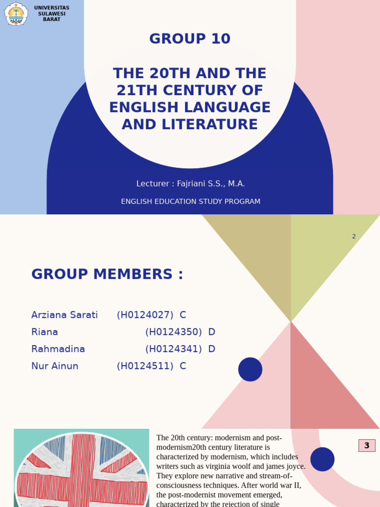 20th & 21st Century English Literature | PDF | English Literature ...