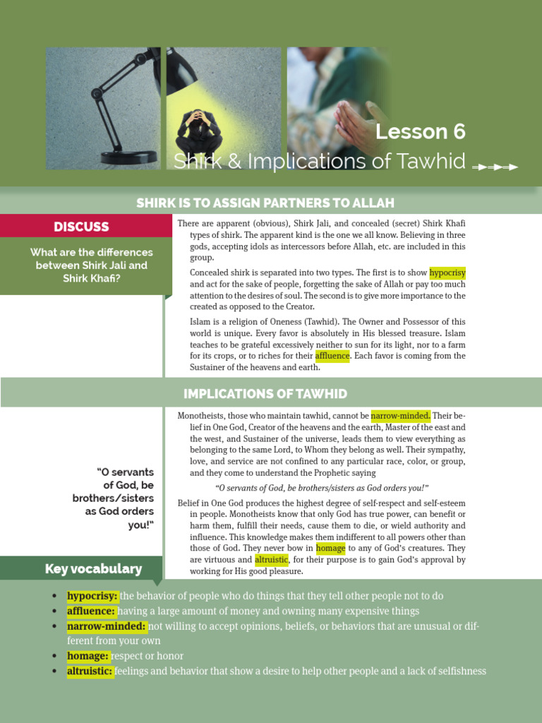 Understanding Shirk and Tawhid in Islam | PDF | Tawhid | God In Islam