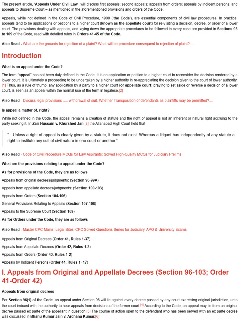Appeals Under Civil Law | PDF | Appeal | Judgment (Law)