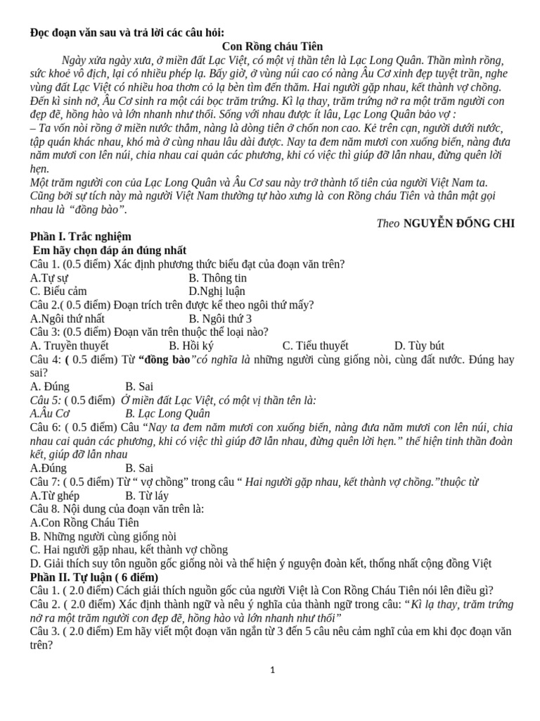 Đề Mẫu Ktra TX Lần 1 | PDF