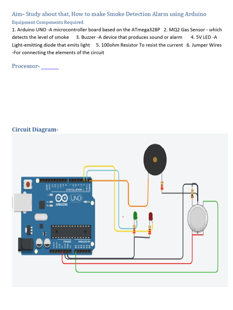 Smoke Sensor With Arduino Buzzer | PDF | Arduino | Sensor