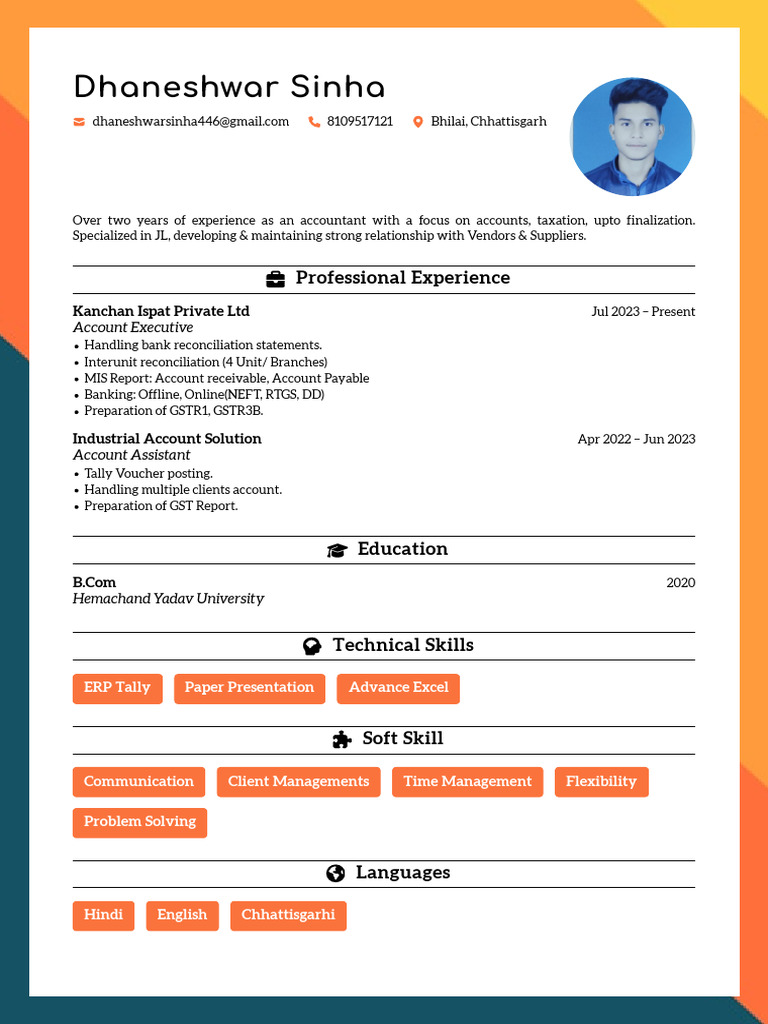 Resume Dhaneshwar Sinha | PDF