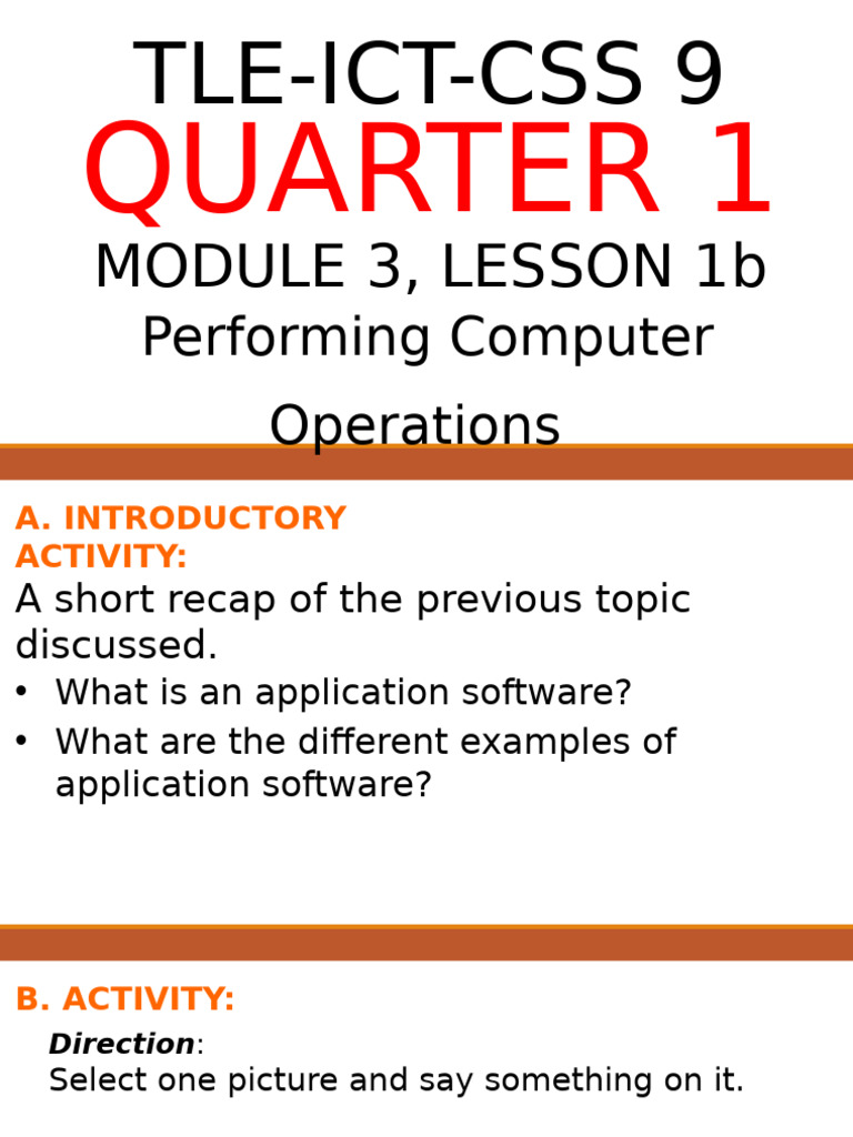 IM - S - CSS 9 - QUARTER 1 MODULE 3 LESSON 1b | PDF | Computer Data Storage | Usb Flash Drive
