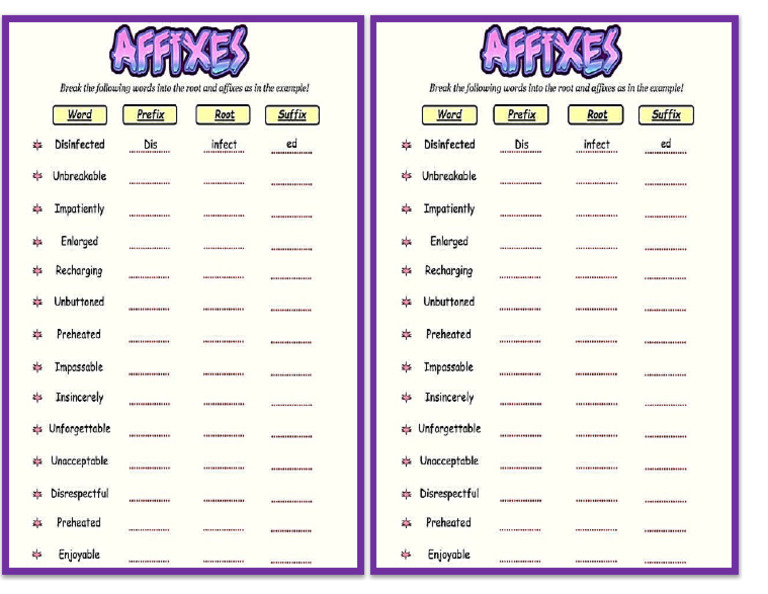 Affixes | PDF