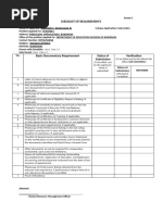 Checklist Omnibus Sworn Statement | PDF