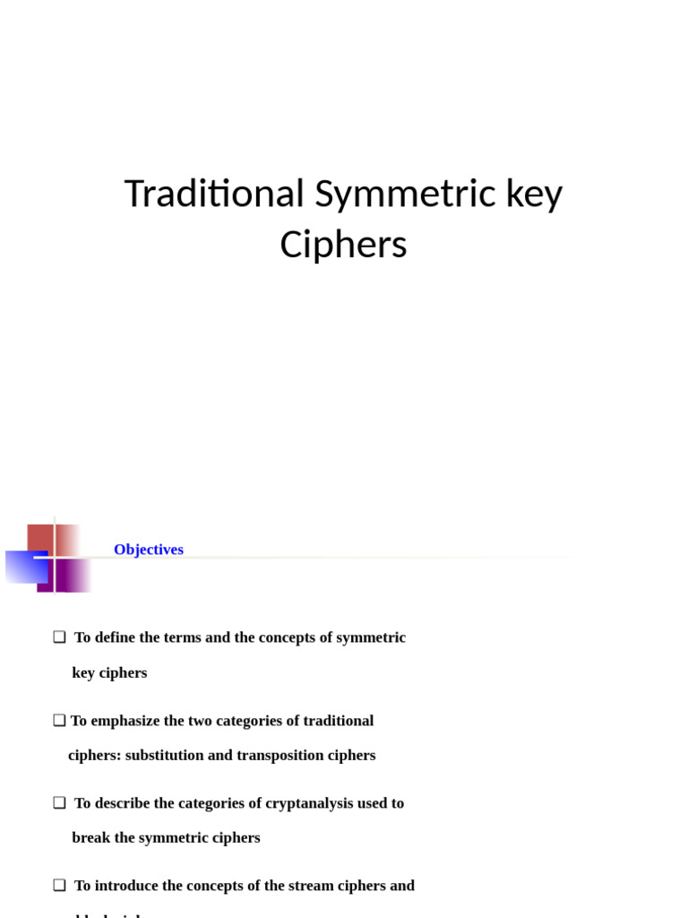 Bnkrcha 3 Unit 1 Traditional Symmetric Ciphers Pdf Cipher Cryptanalysis
