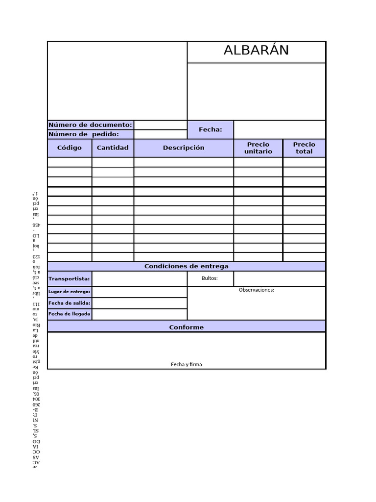 Modelo Albaran | PDF