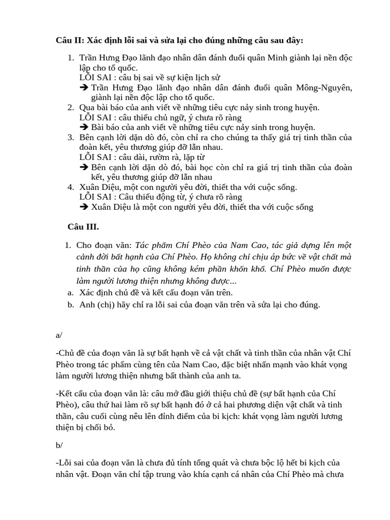 TVTH 6 câu cuối | PDF