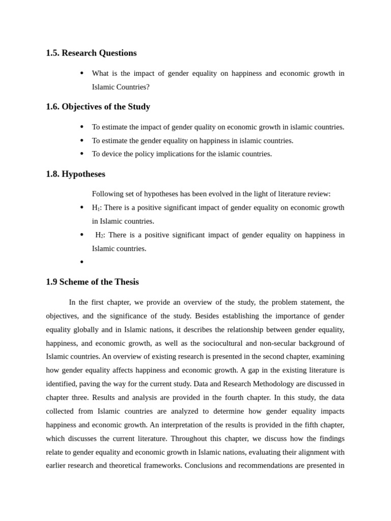 Research QUestions and Objectives | PDF