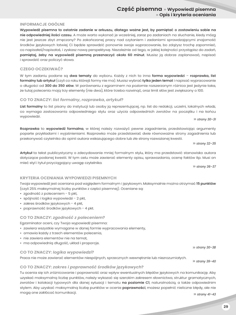 Pisanie - Wycinek Z Repetytorium Do Matury Dwujęzycznej | PDF