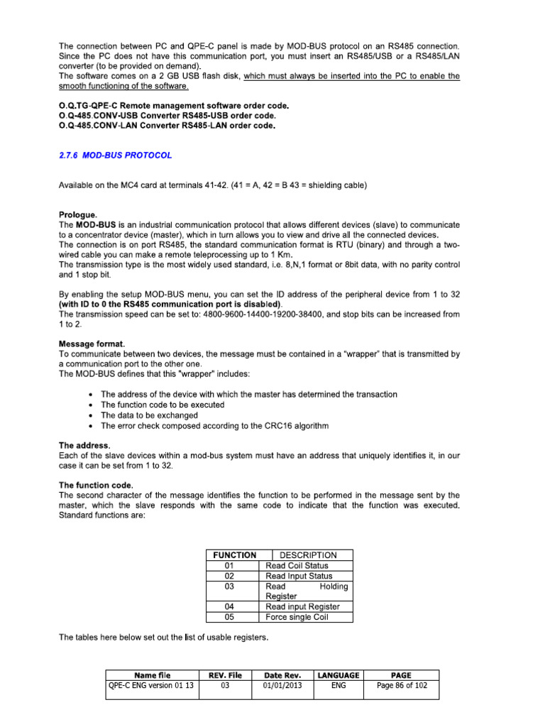 Modbus Register MC4 | PDF