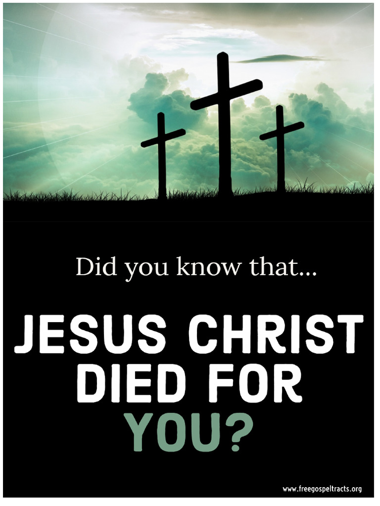 Jesus Christ Died For You | PDF
