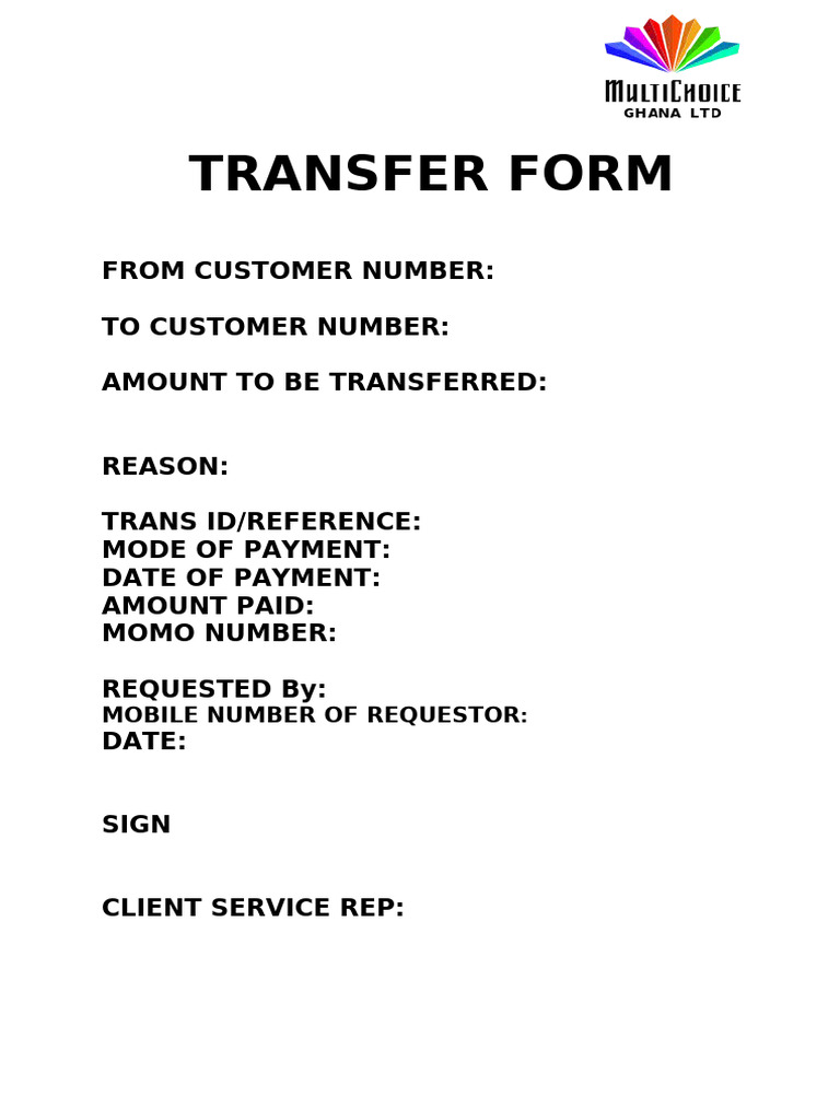 New Transfer Form | PDF