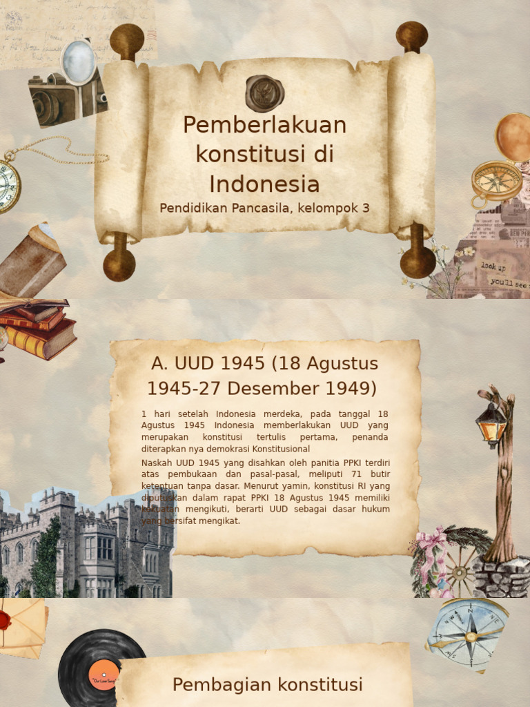 Sejarah Pemberlakuan UUD 1945 di Indonesia | PDF