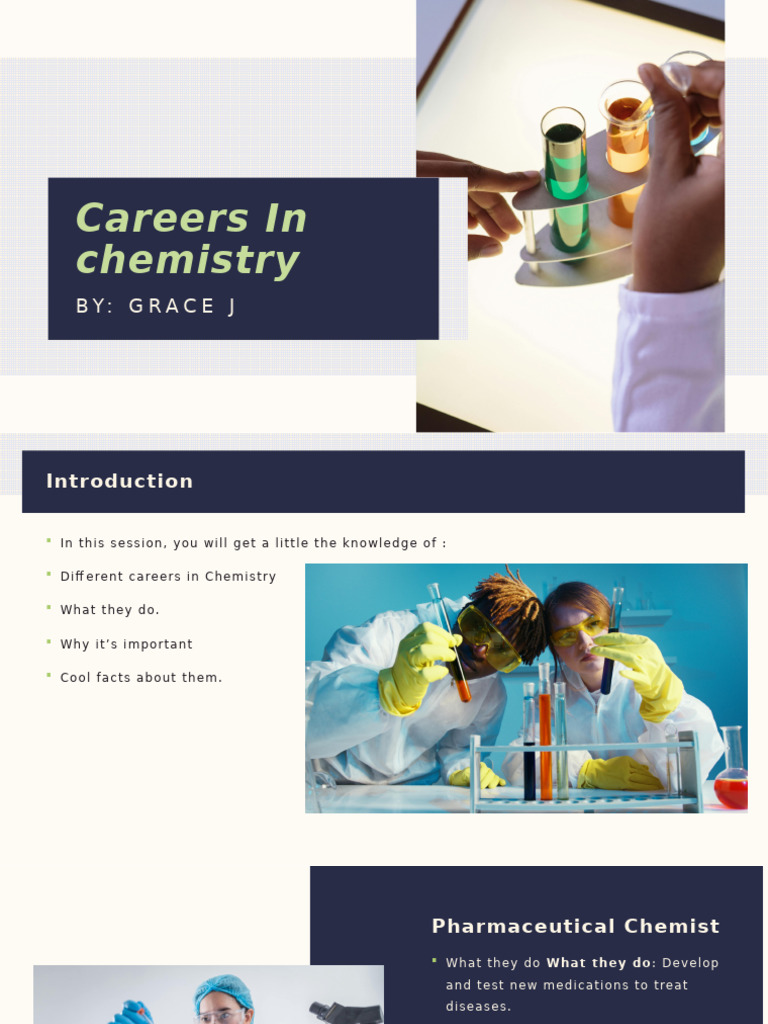 Careers in Chemistry Overview | PDF | Materials | Physical Sciences