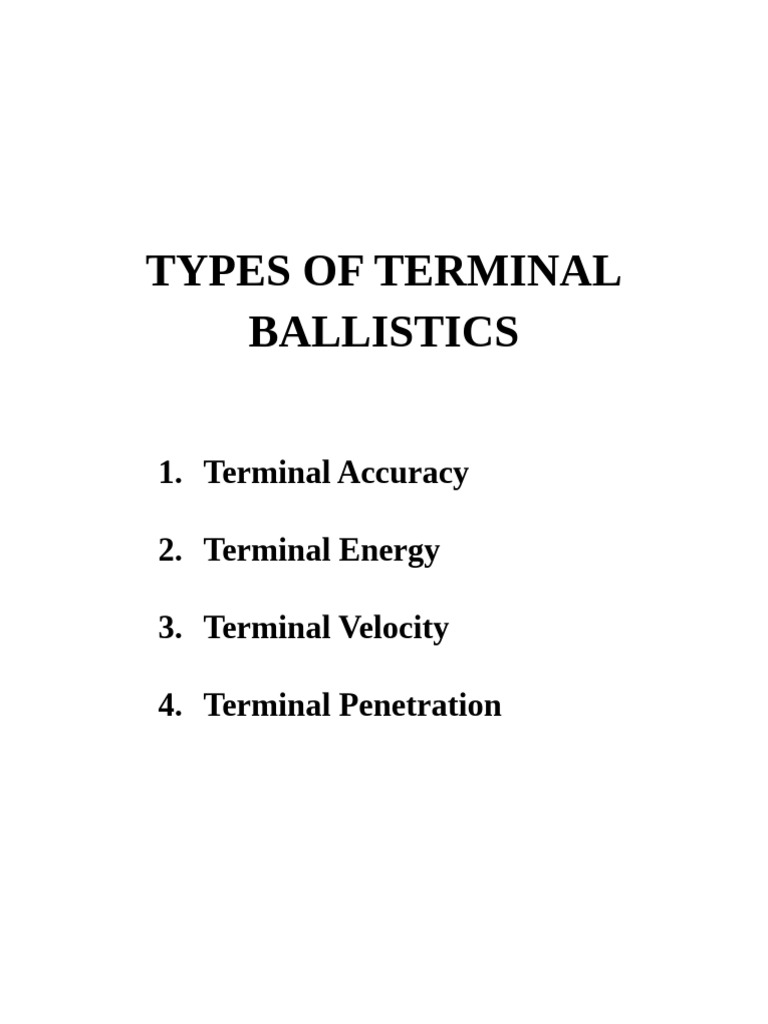 TYPES-OF-TERMINAL-BALLISTICS | PDF | Bullet | Flight