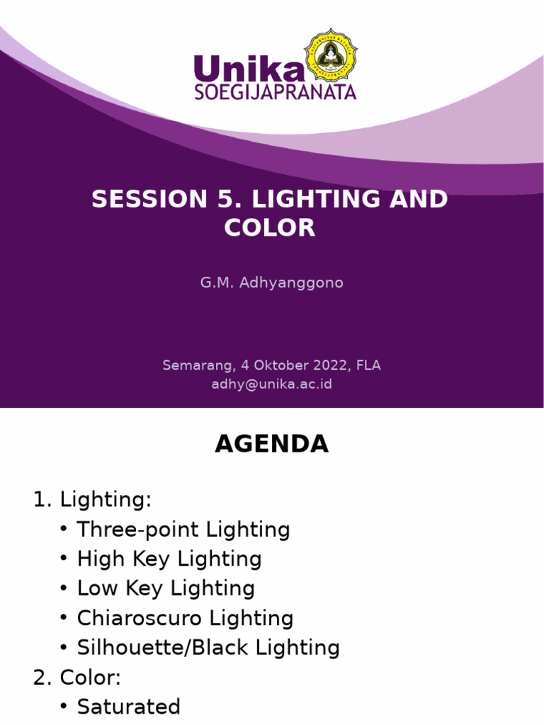 Session 5. Lighting and Color | PDF | Color | Lighting
