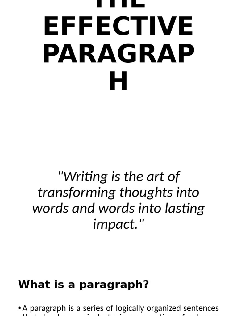 Understanding Effective Paragraph Structure | PDF | Cardiovascular ...