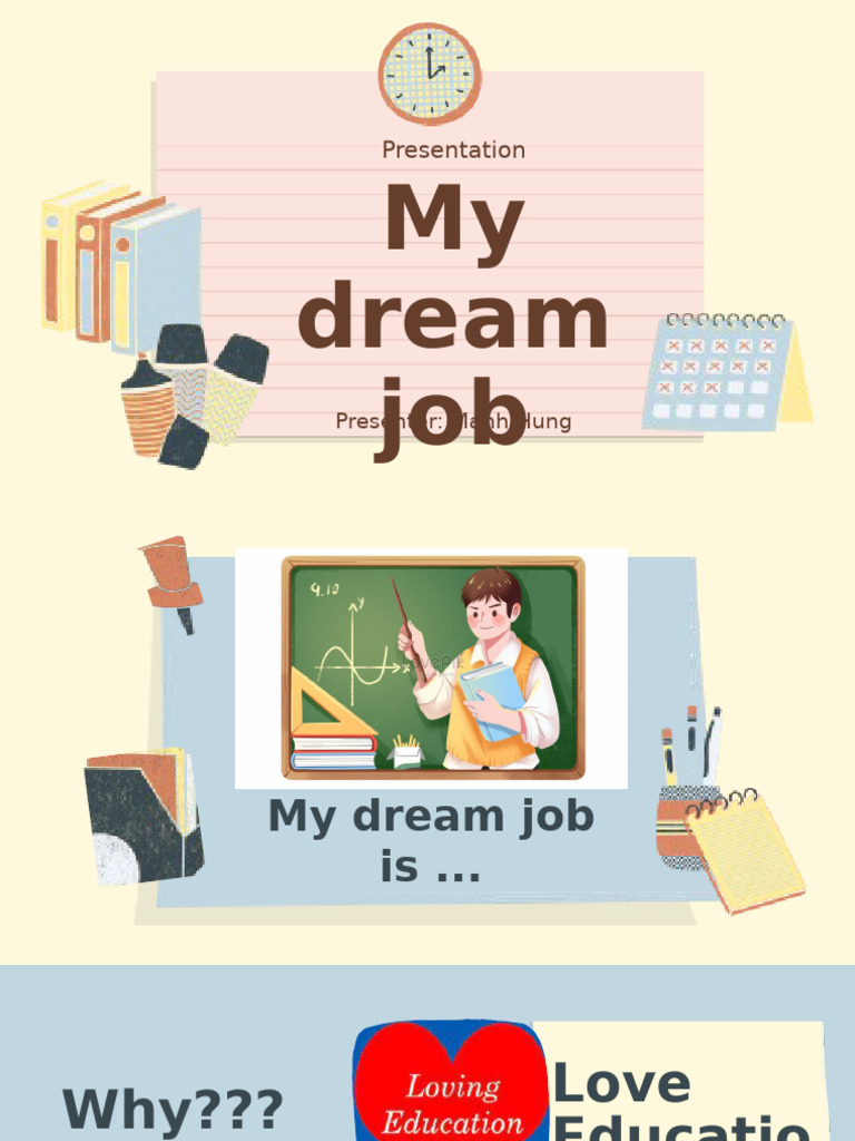 My Dream Job: Becoming a Teacher | PDF