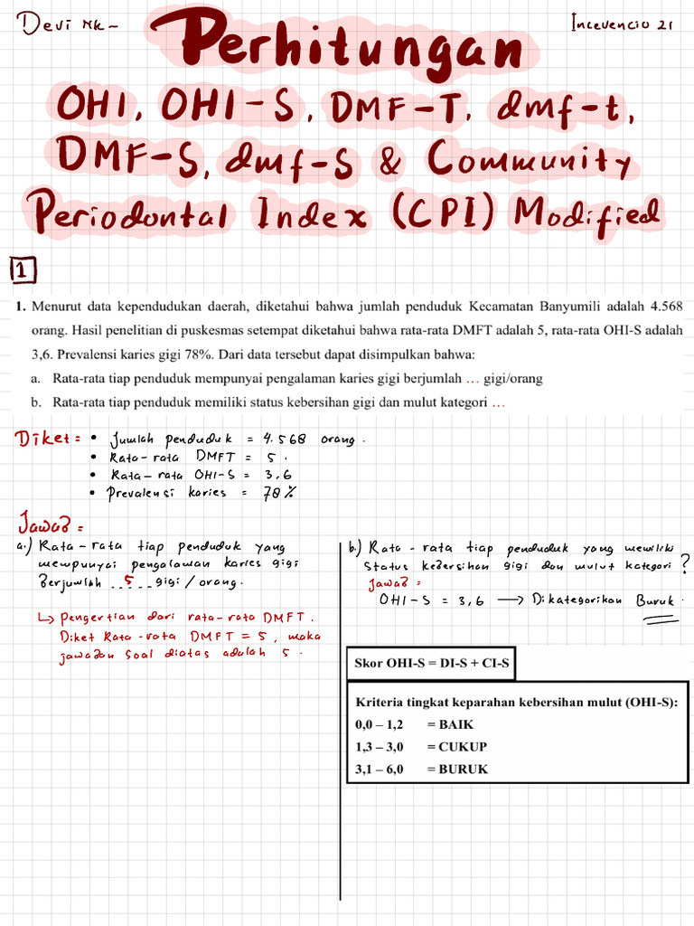 Perhitungan DMFT | PDF